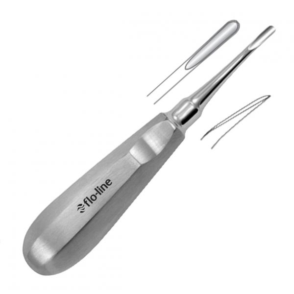 FLO-LINE Luxator 4MM W/ Groove - Curved Tip - Dentifi